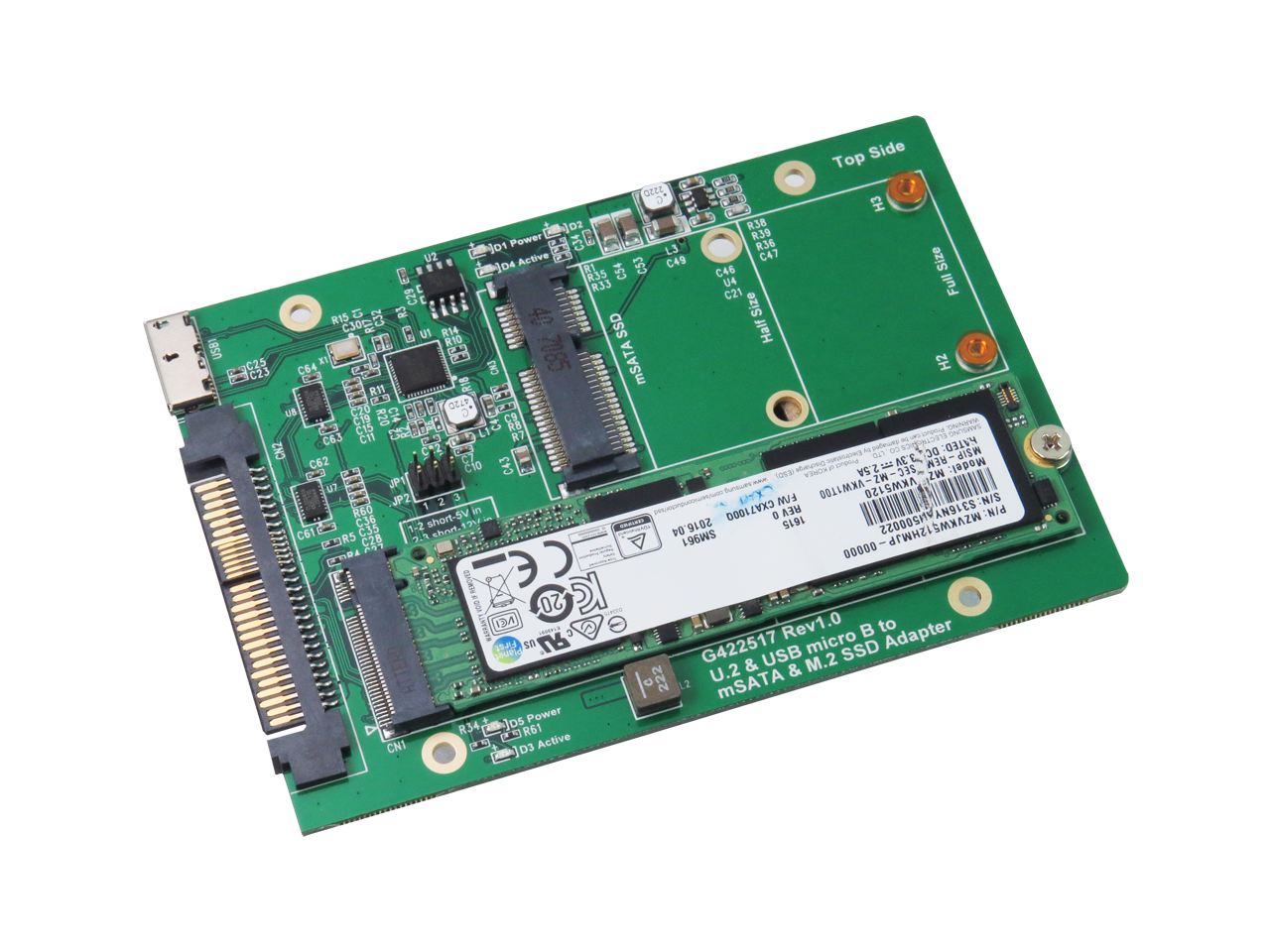 Innocard U.2 (SFF-8639) & USB 3.1 / 10Gbps micro B type to M.2 & mSATA ...