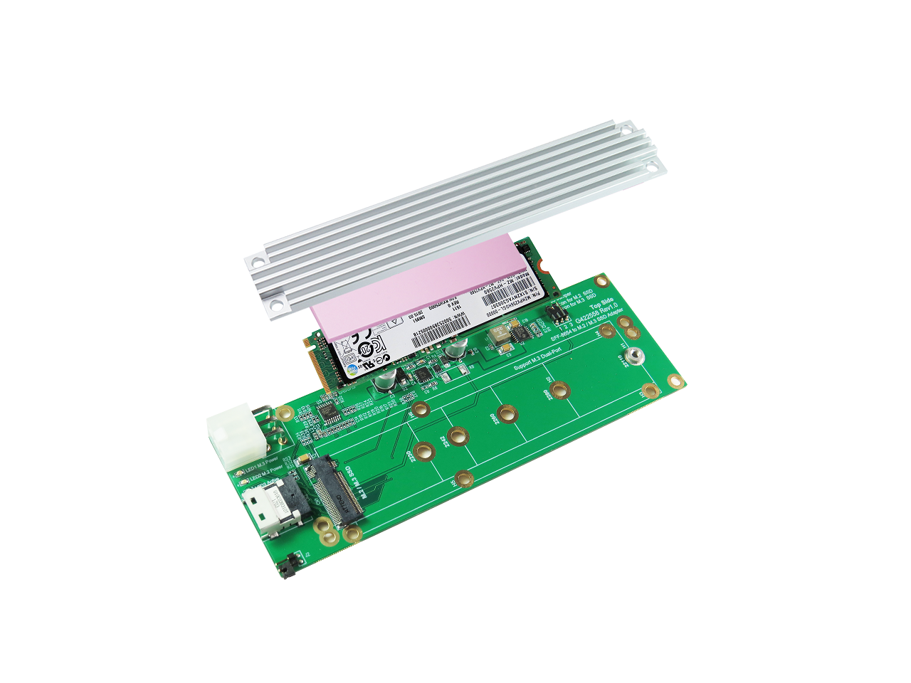 Innocard Slimline SAS (SFF-8654) to M.2 NVMe SSD Adapter with Slimline ...