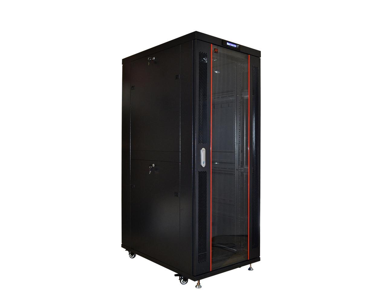 32U 39" Deep IT Free Standing Server Rack Cabinet Enclosure. Fits Most ...