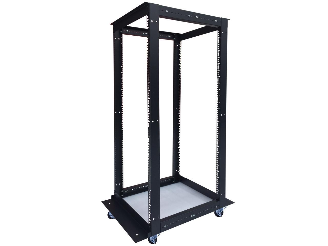 42U 4 Post Open Frame 19" Network Server Rack Cabinet Adjustable Depth 24"-37" FITS MOST SERVER ...