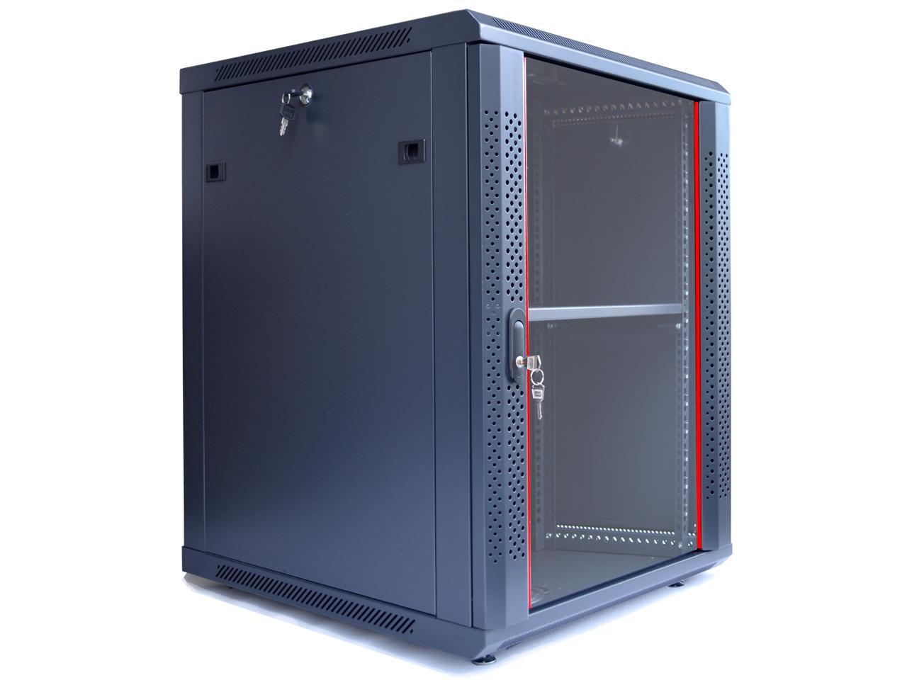 15U 35" Deep IT Free Standing Server Rack Cabinet Enclosure. Fits Most ...