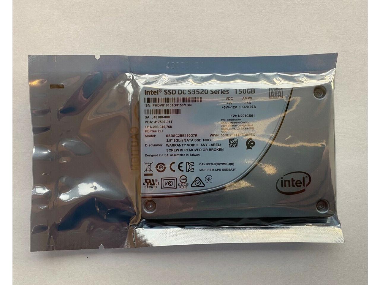 Intel SSD DC S3520 Series (150GB, 2.5in SATA 6Gb/s, 3D1, MLC) 7mm ...