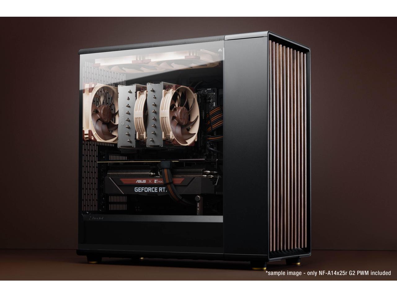 Noctua NF-A14x25r G2 PWM Sx2-PP, Push-Pull Set of two Premium-Quality ...