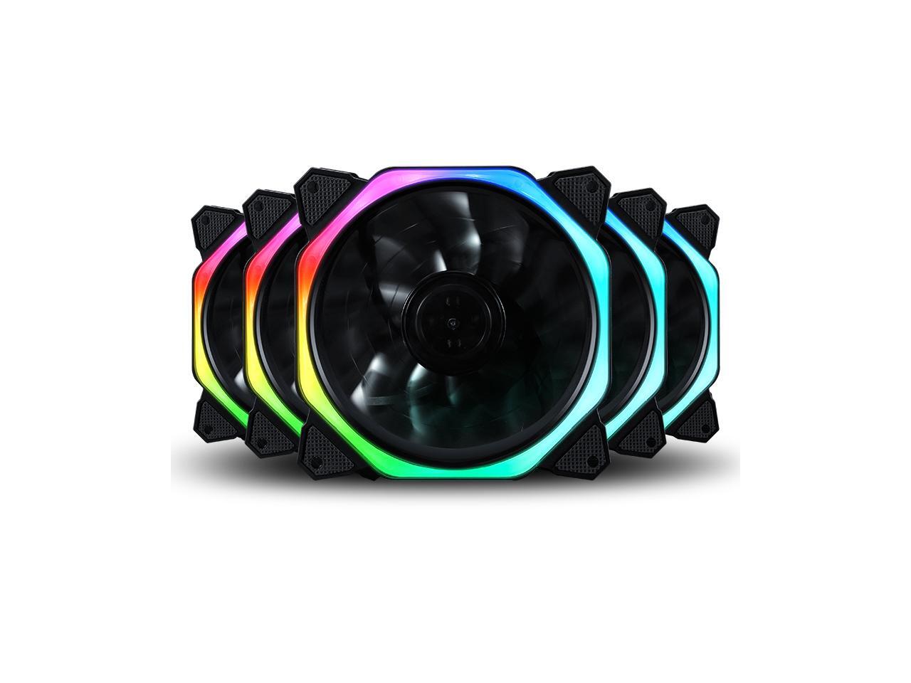 3fans+remote controller pwm cpu rgb fan 120mm Fan Computer PC Case Fan ...