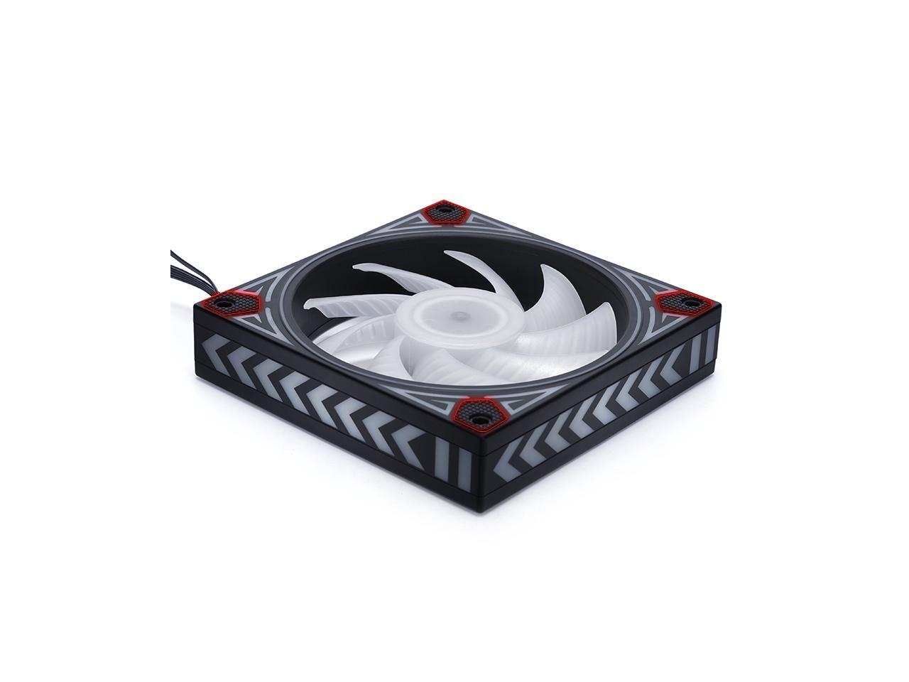 12cm LED fan rainbow iridescence 120mm fan 3pin+molex 4D 12V for pc ...