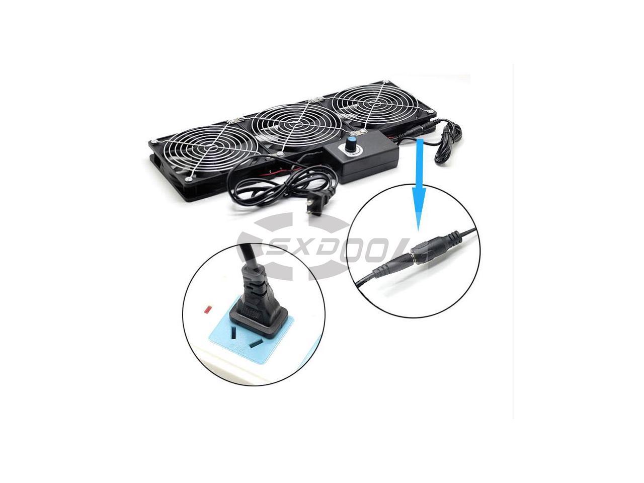 220V 3200RPM Cabinet chassis cooling fan 12CM x 3 violent fan High ...