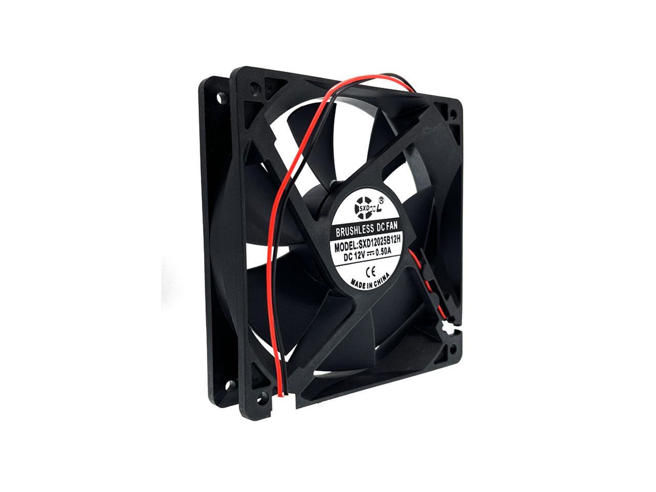 120mm 12025 DC 12V 0.50A PC CPU Cooling Fan 120x120x25mm Dual Ball ...