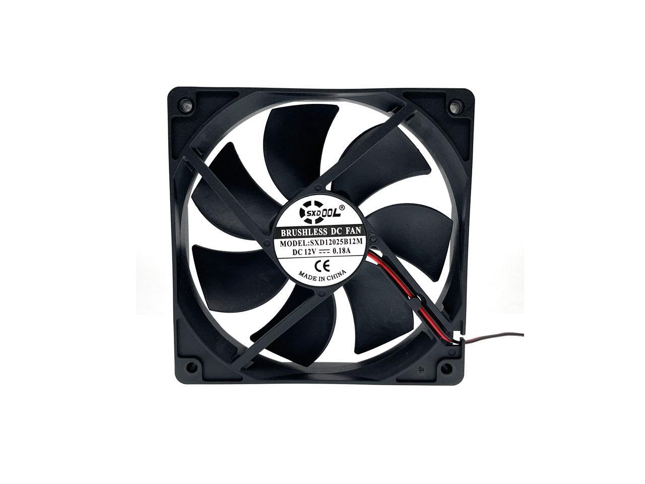 120mm 12025 DC 12V 0.50A PC CPU Cooling Fan 120x120x25mm Dual Ball ...
