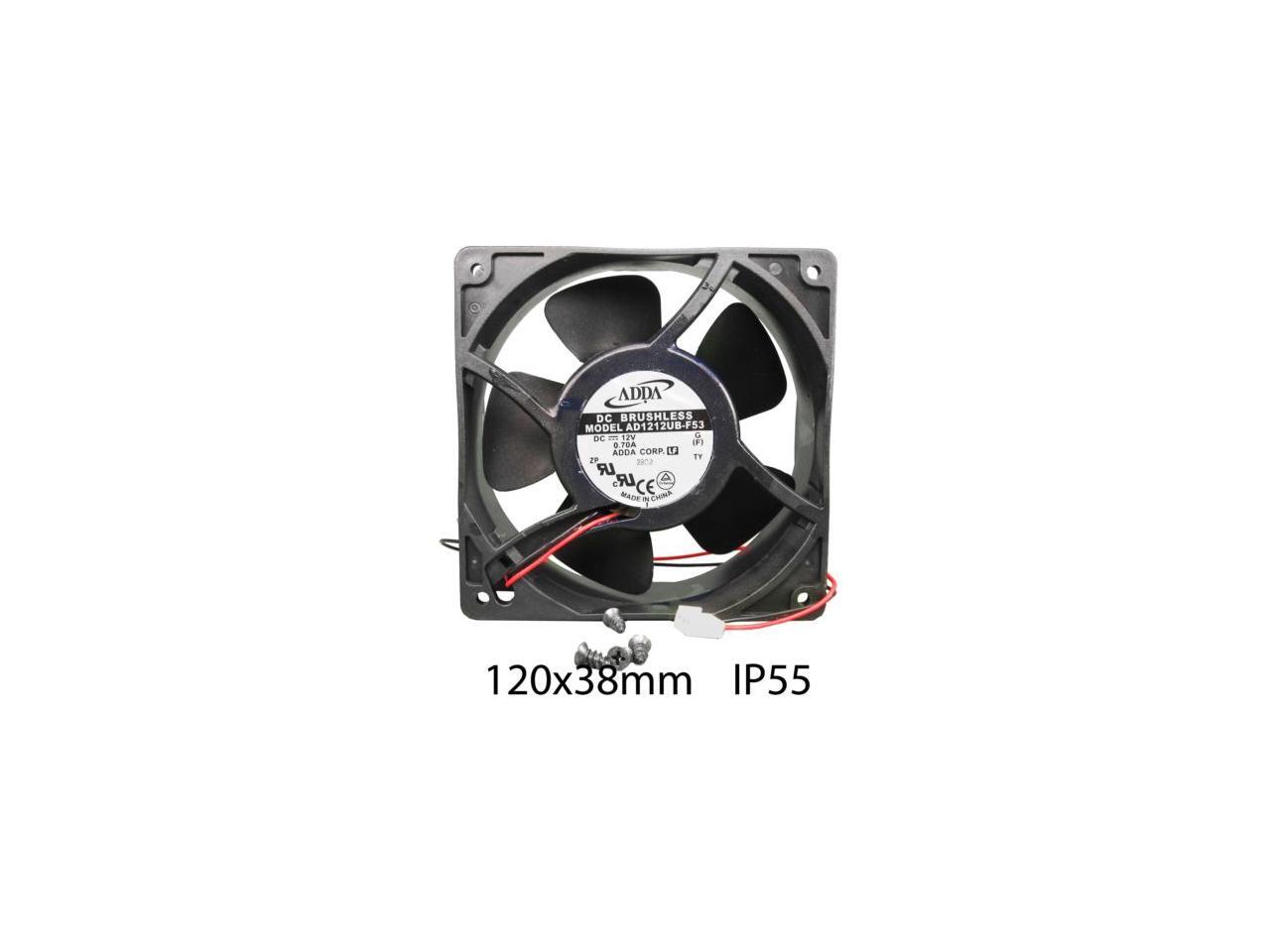 120mm 38mm New Case Fan AD1212UB-F53 12V 120CFM Ball IP55 Waterproof PC ...