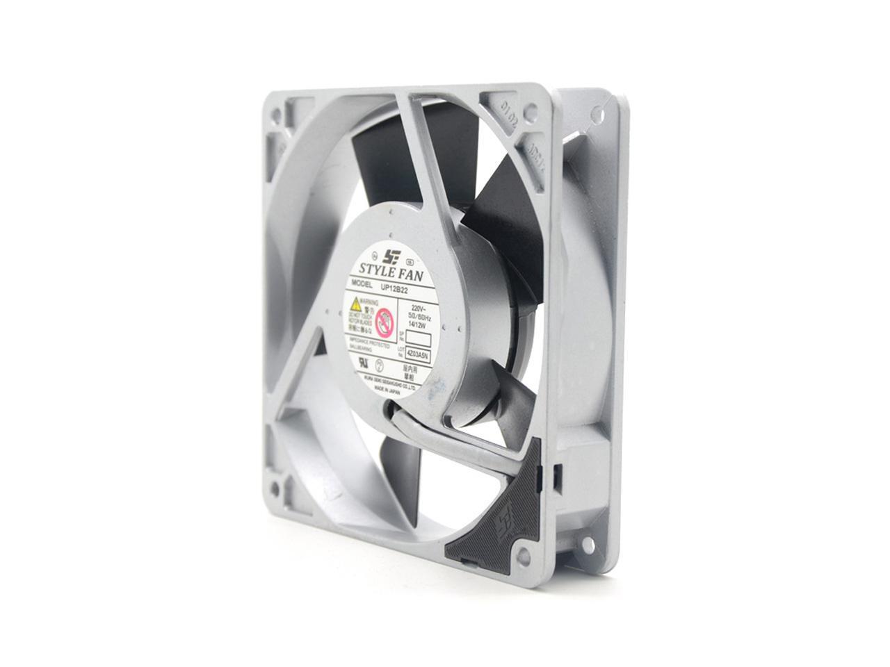 STYLE FAN UP12B22 12025 12cm 14/12W Aluminum frame fan all metal blades ...