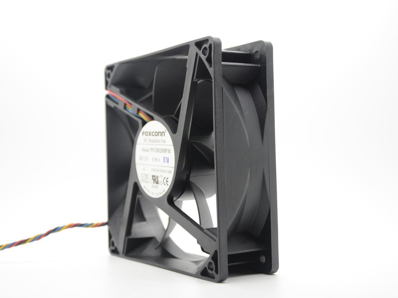 Foxconn 12CM Case Cooler Foxconn 120MM DC 12V 0.90A 4 Wired Cooling Fan ...