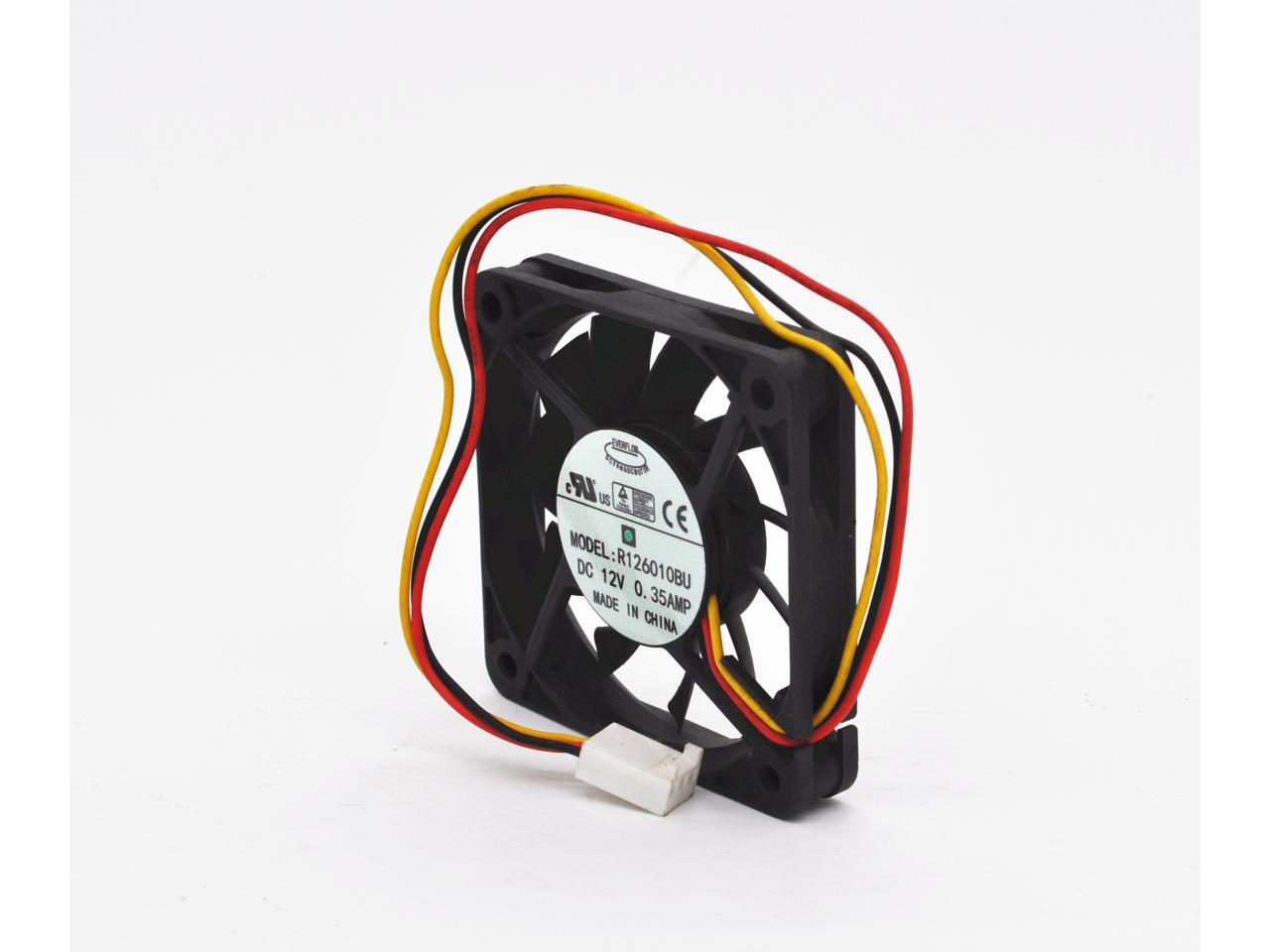 New original EVERFLOW R126010BU 6010 6CM DC12V 0.35A 60*60*10mm Double ...
