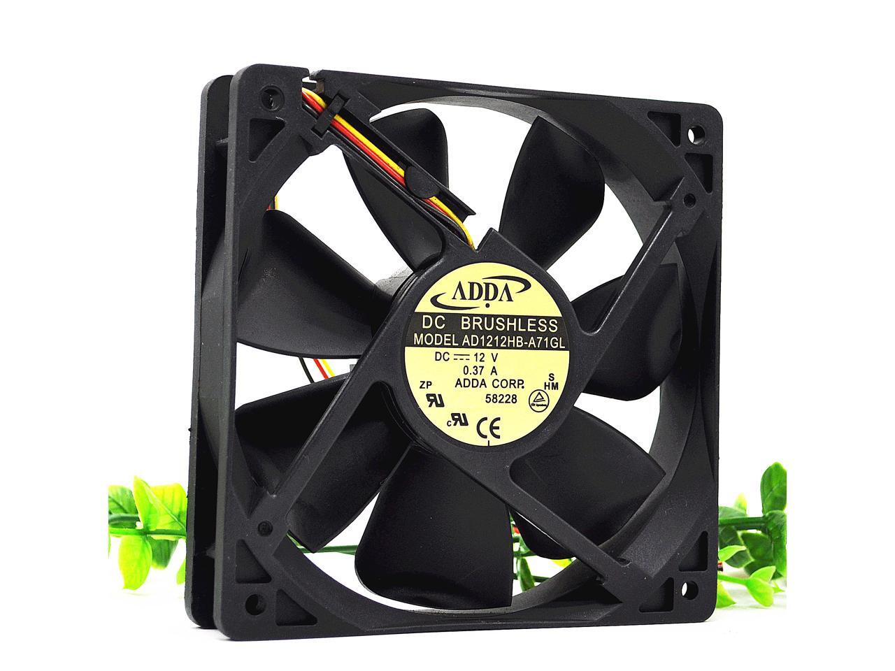Original ADDA AD1212HB-A71GL DC12V 0.37A 12CM 12025 case cooling fan ...