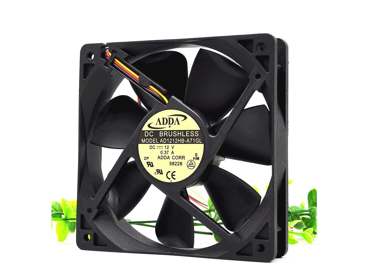 Original ADDA AD1212HB-A71GL DC12V 0.37A 12CM 12025 case cooling fan ...