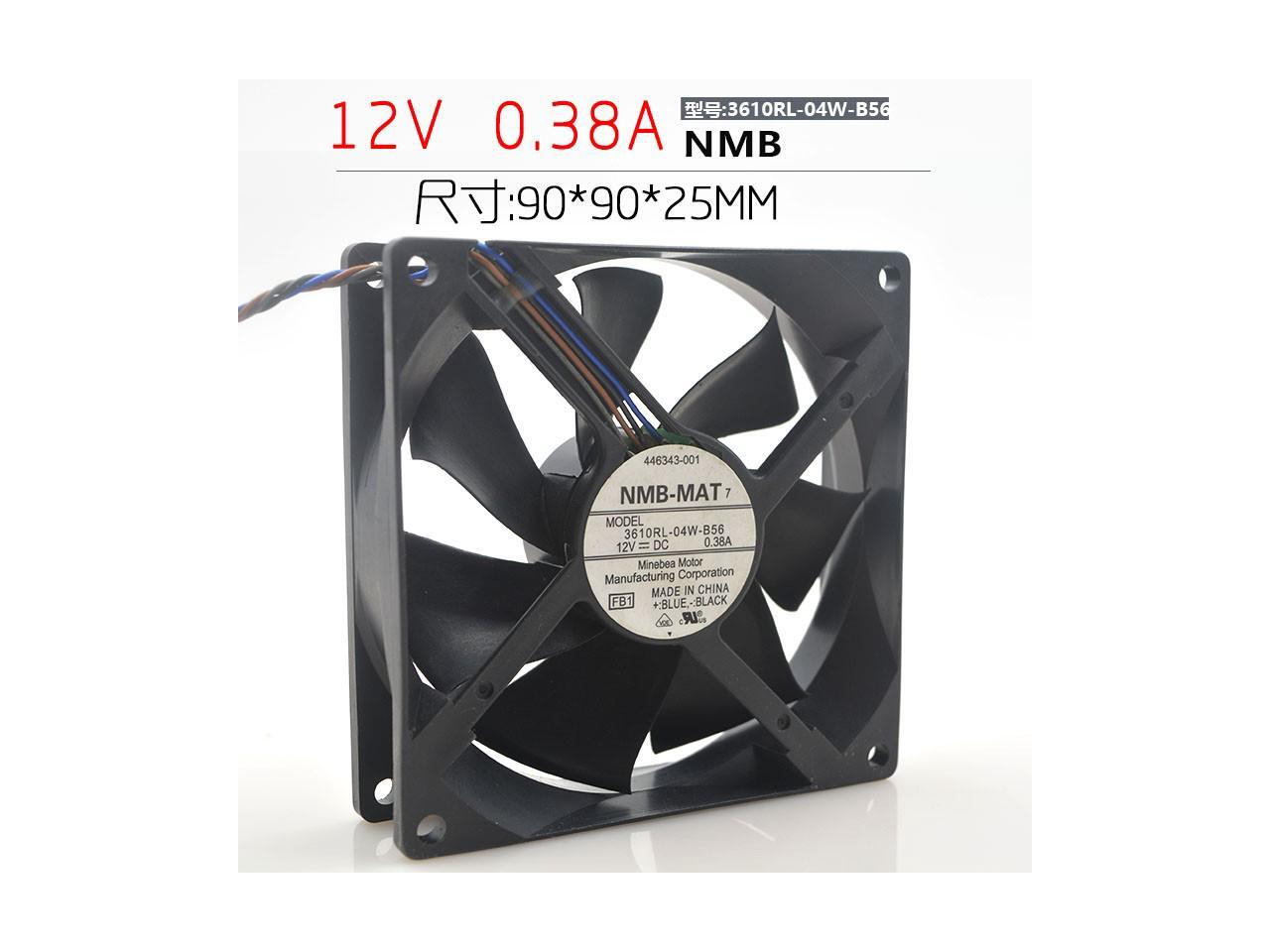 NMB-MAT 3610RL-04W-B56 9CM 12V 0.38A 90254-line PWM chassis radiator fan - Newegg.com