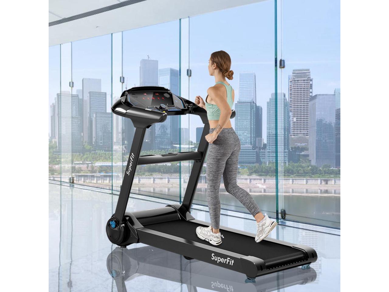 Goplus 2.25HP Folding Treadmill Running Machine LED Touch Display ...