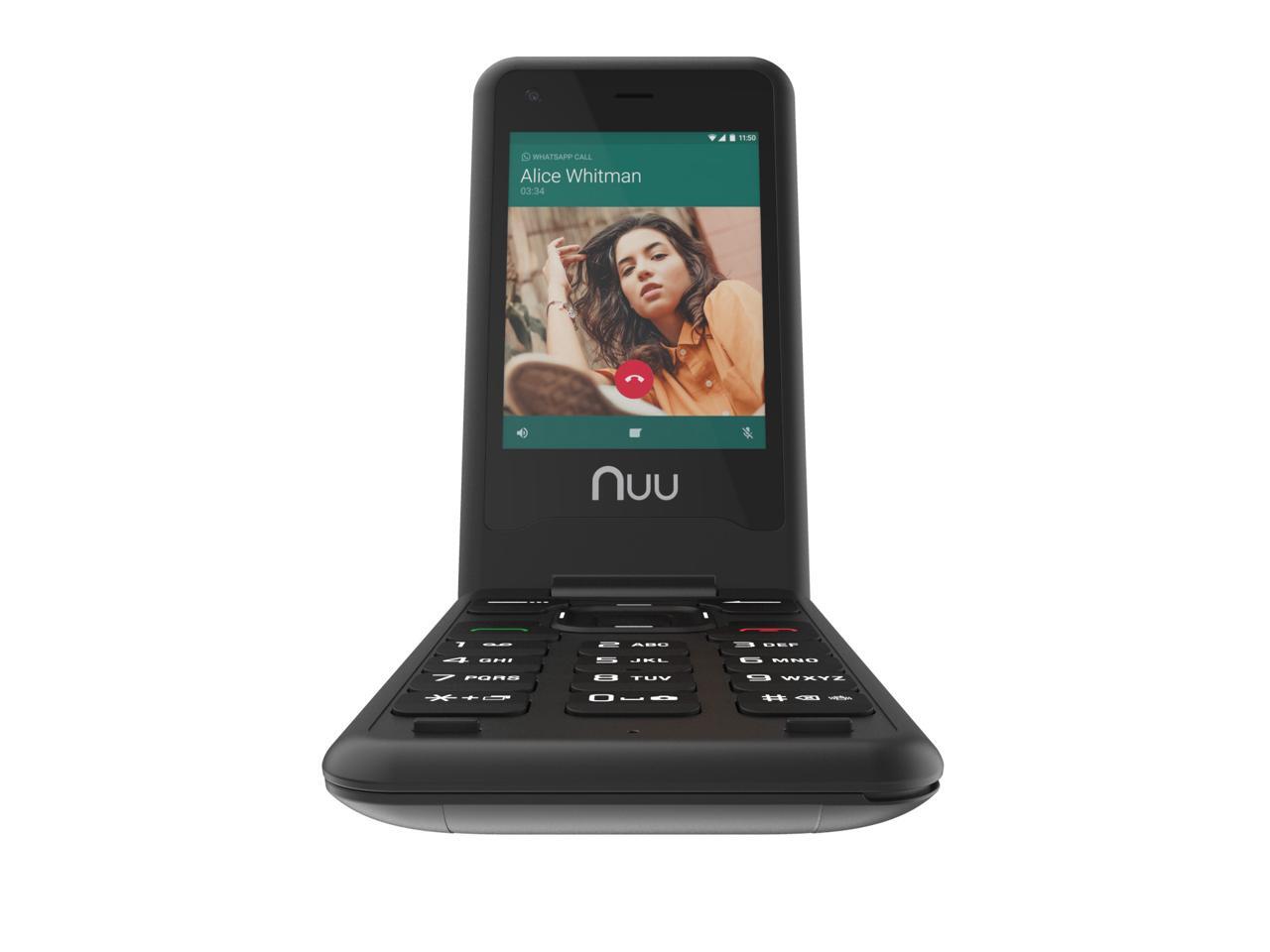 NUU Mobile F4L LTE GSM / Verizon Unlocked Flip Phone - Black - Newegg.com