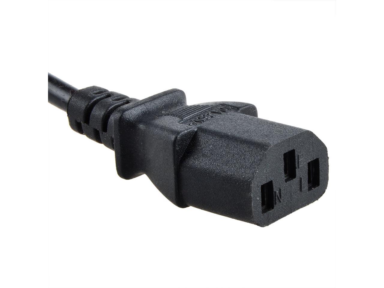 ABLEGRID 5 Ft 3 Prong Ac Power Cord for LCD Tv Plasma DLP LED Monitor ...