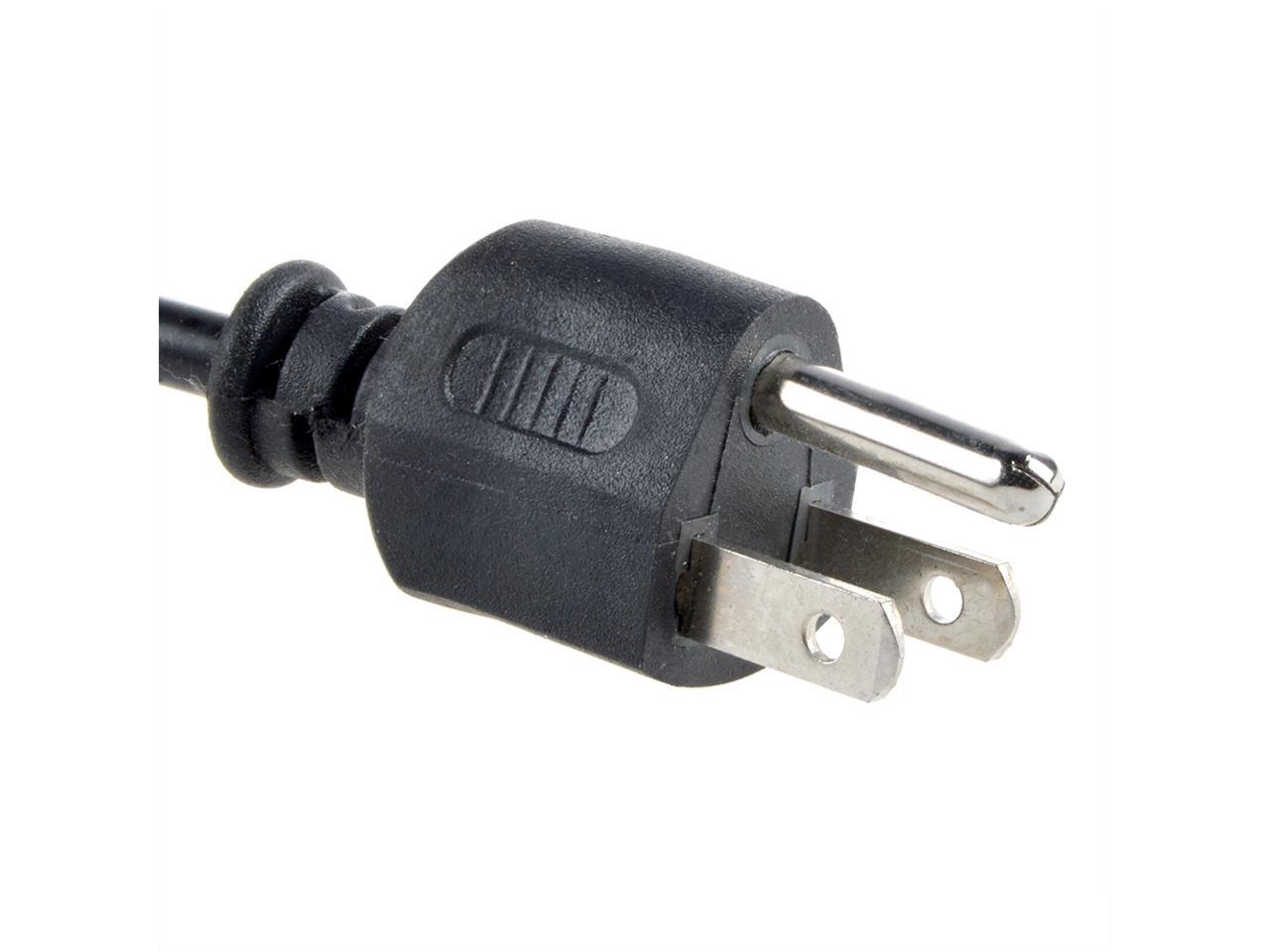 ABLEGRID 5 Ft 3 Prong Ac Power Cord for LCD Tv Plasma DLP LED Monitor ...