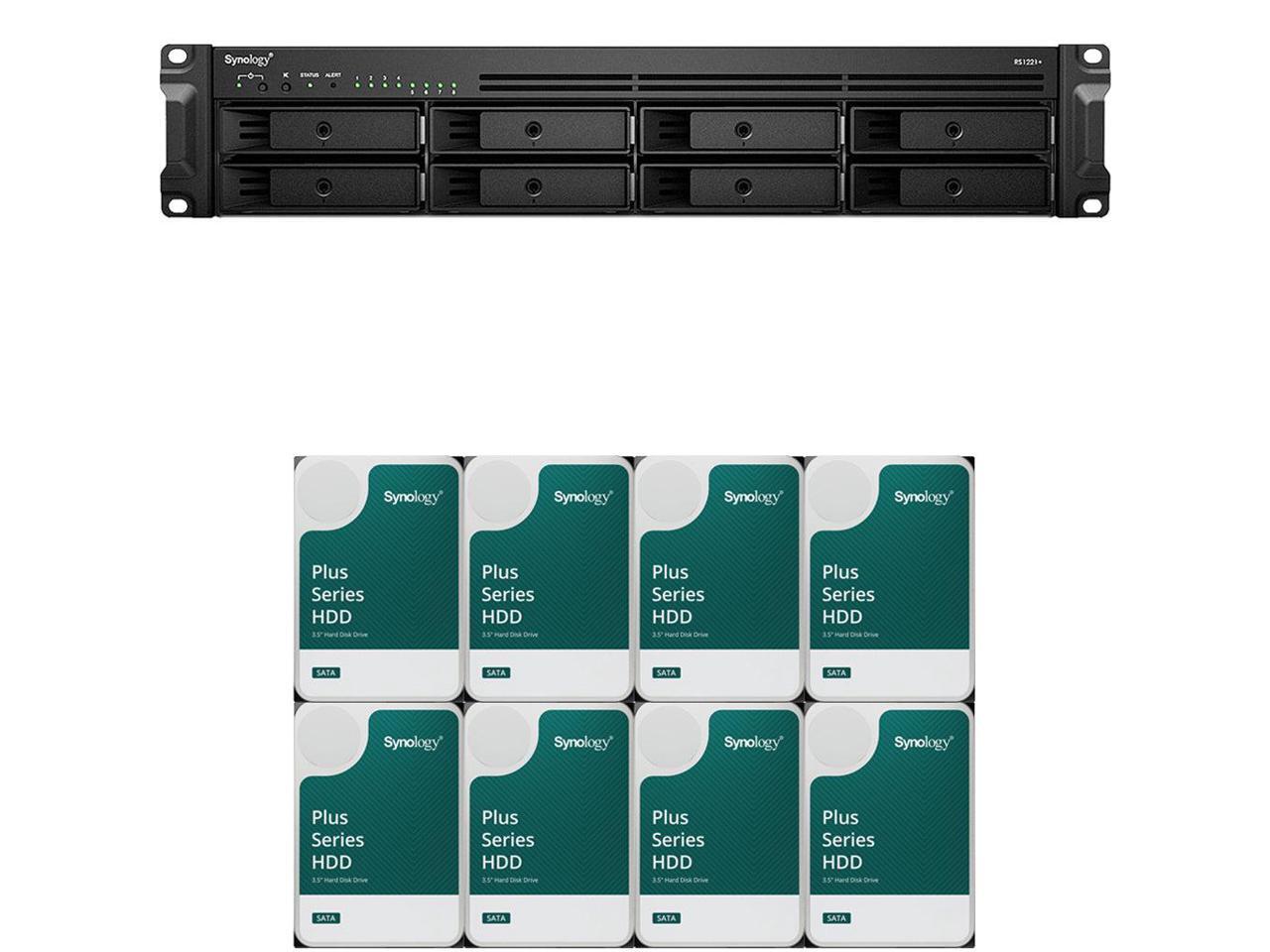 Synology RS1221+ RackStation with 4GB RAM and 32TB (8 x 4TB) of ...