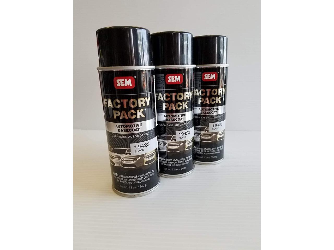 SEM 19423 Factory Pack-GM WA8555 BLACK-12 oz. Aerosol Pack of (3 ...