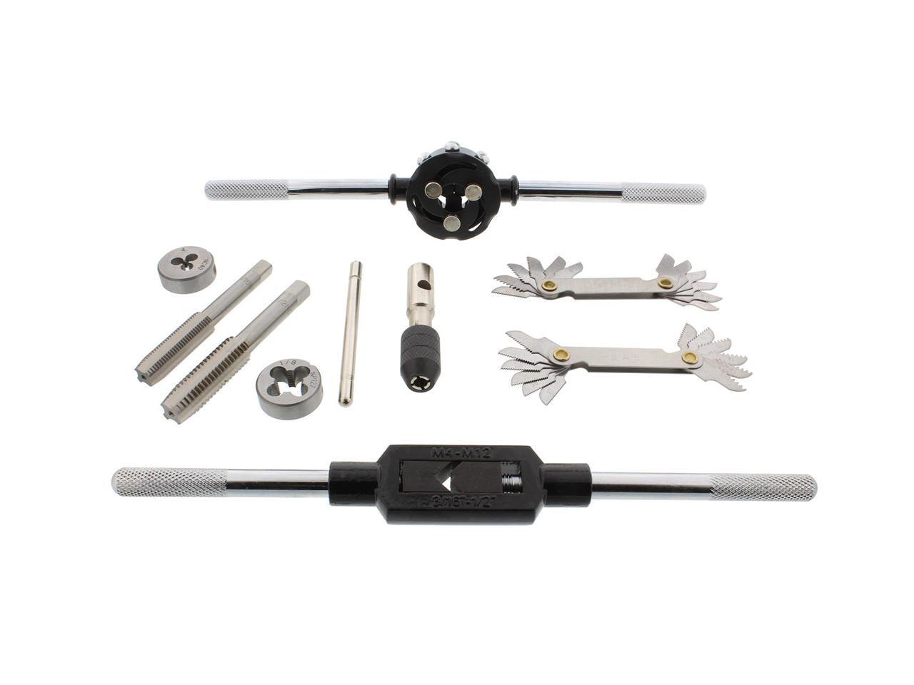 ABN Metric SAE Standard Tap and Die 60-Piece Rethread Set Thread Rethreading Kit - Newegg.com