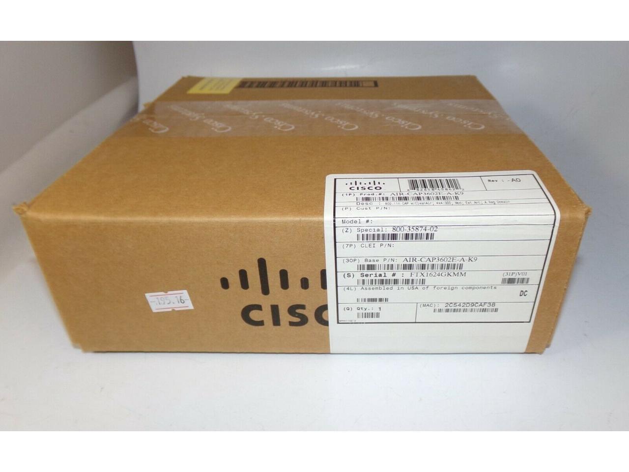 Cisco Small Business Aironet 3600 Series AIR-CAP3602E-A-K9 Dual-band ...