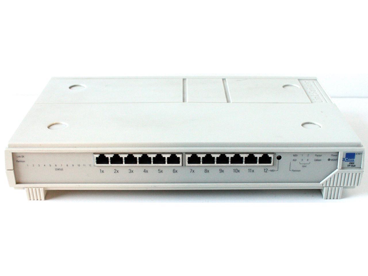 Refurbished: 3Com LinkBuilder FMS II 12-Port Ethernet Hub, 3C16271 ...
