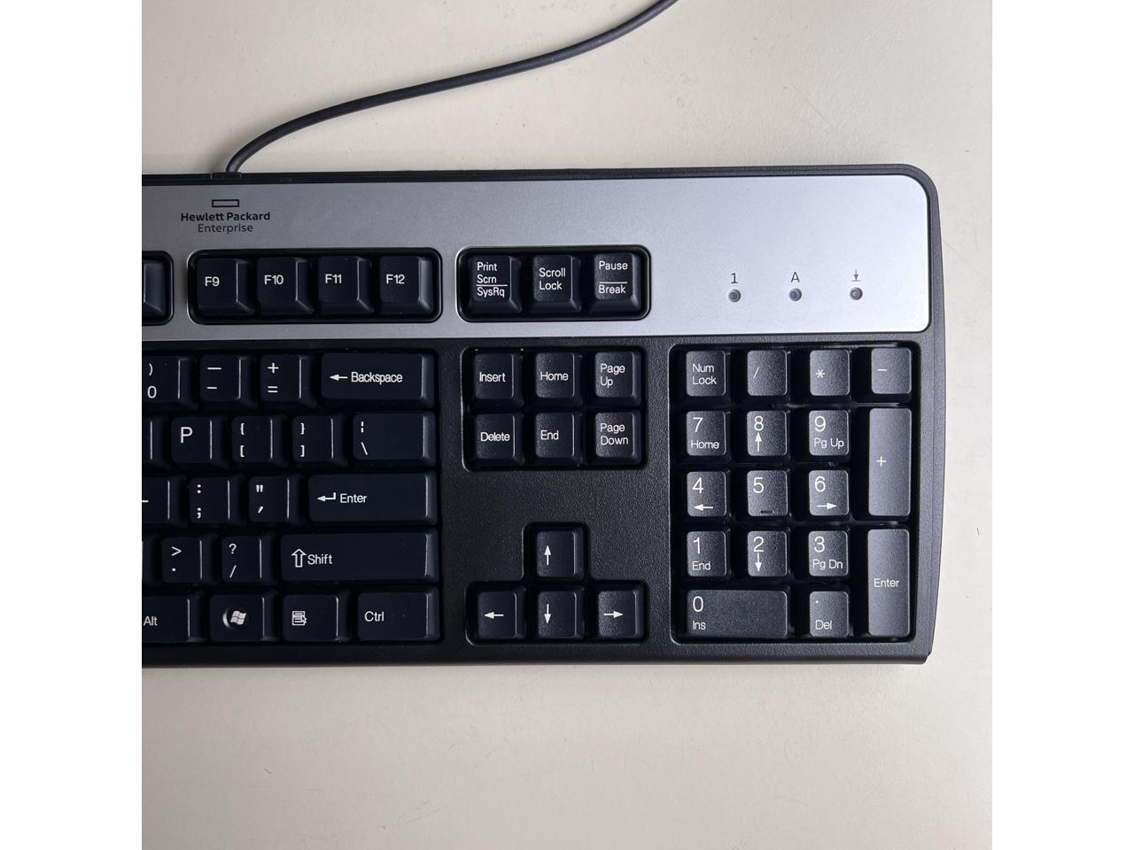 HP SK-2885 USB Wired Black & Silver Desktop Keyboard 434821-007 701429 ...