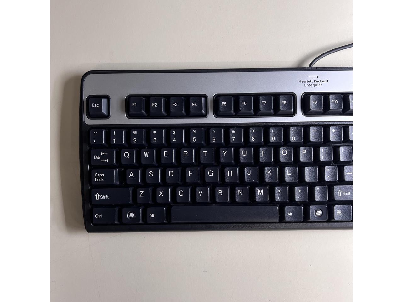 HP SK-2885 USB Wired Black & Silver Desktop Keyboard 434821-007 701429 ...