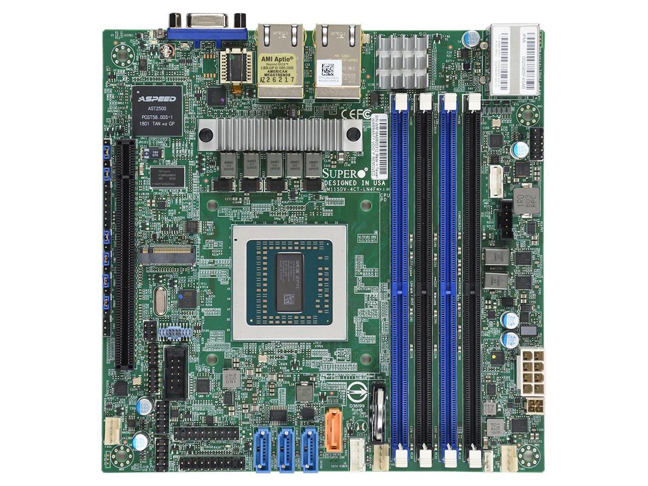 Supermicro Mbd M11sdv 4ct Ln4f B Mini Itx Server Motherboard