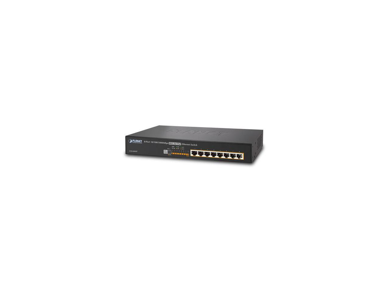Planet GSD-808HP 8-Port 10/100/1000bps 802.3at PoE Desktop Switch ...