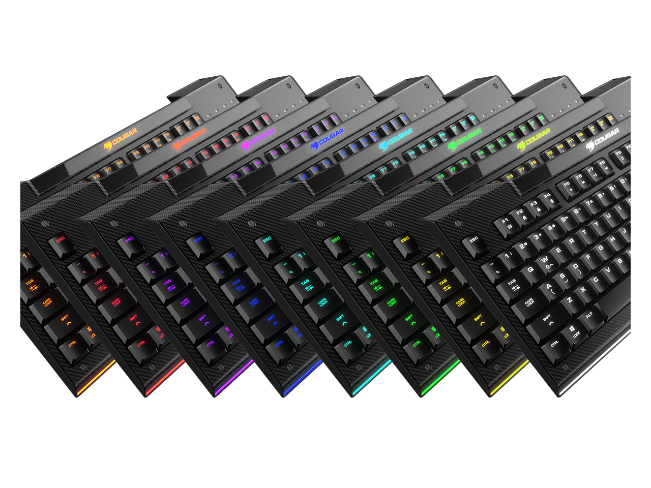 Cougar Aurora Gaming Keyboard with Carbonlike Design and Eight ...