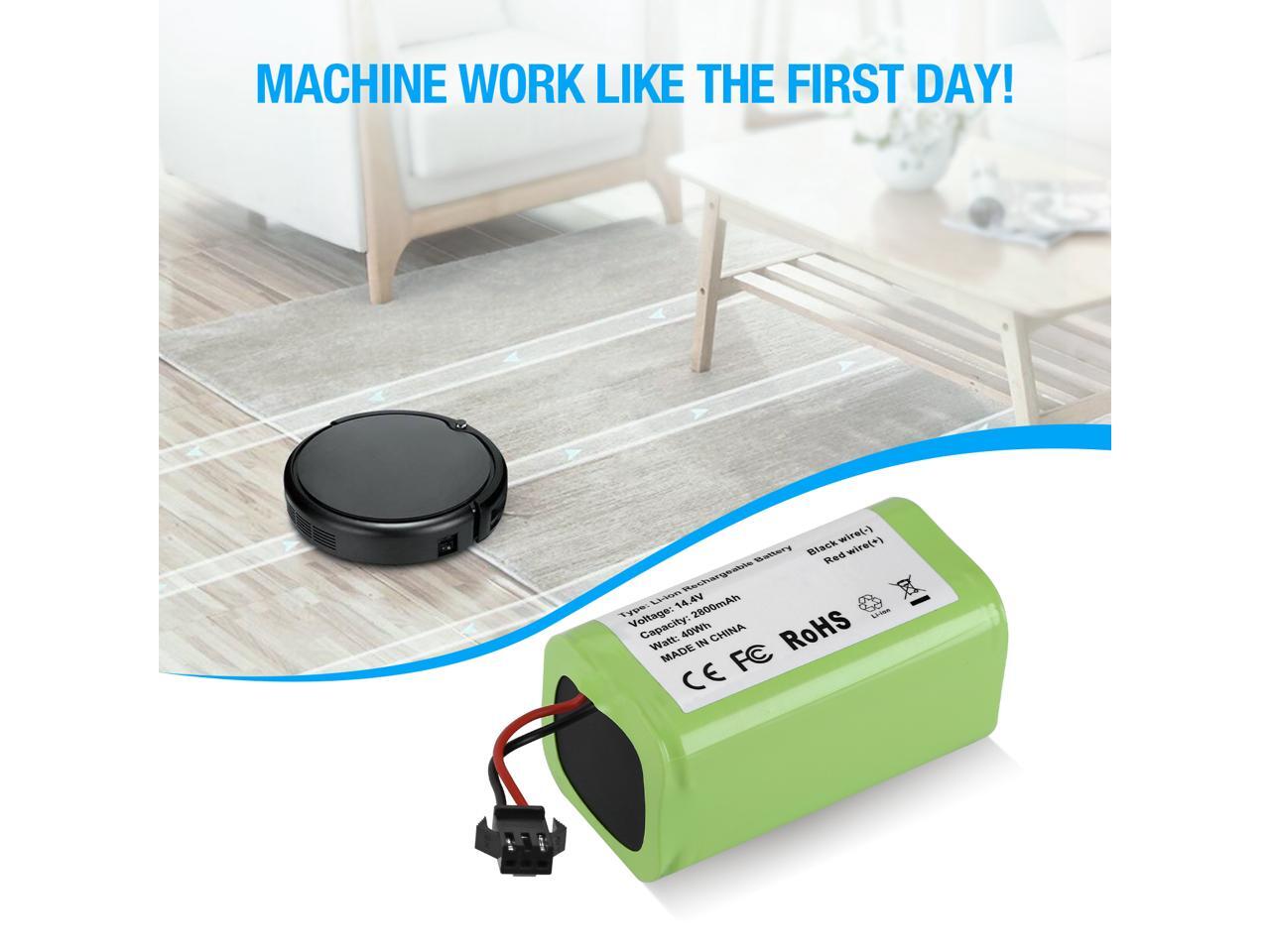 14.4v 2800mAh Li-ion Rechargeable Replacement Battery for Ecovacs ...