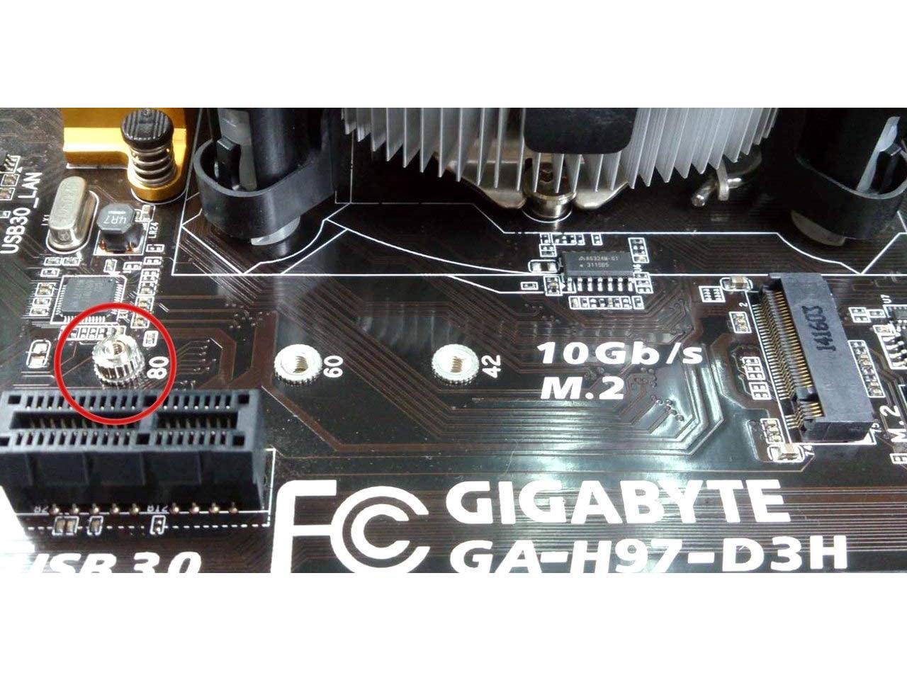 Micro Connectors M.2 SSD Mounting Screws Kit for Gigabyte & MSI ...