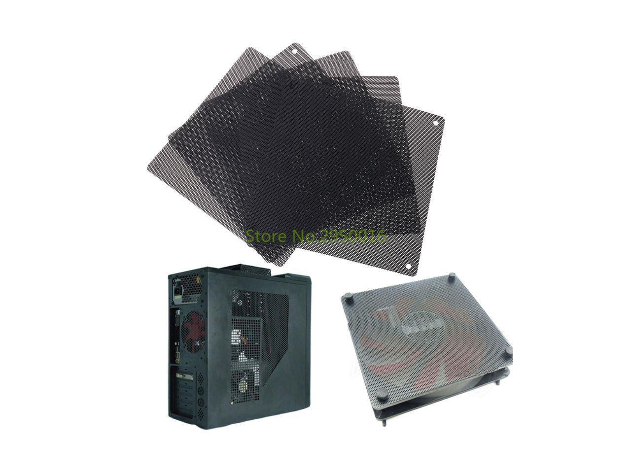 5Pcs 140mm Cuttable Black PVC PC Fan Dust Filter Computer Case Cooler ...