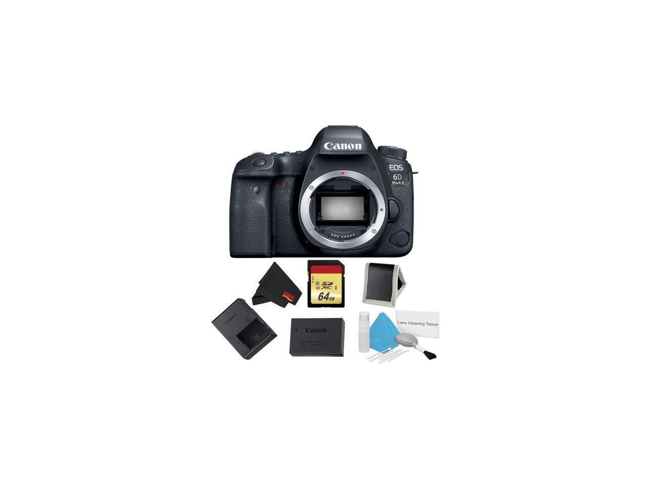 Canon EOS 6D Mark II DSLR Camera (Body Only) Memory Bundle - Intl Model ...