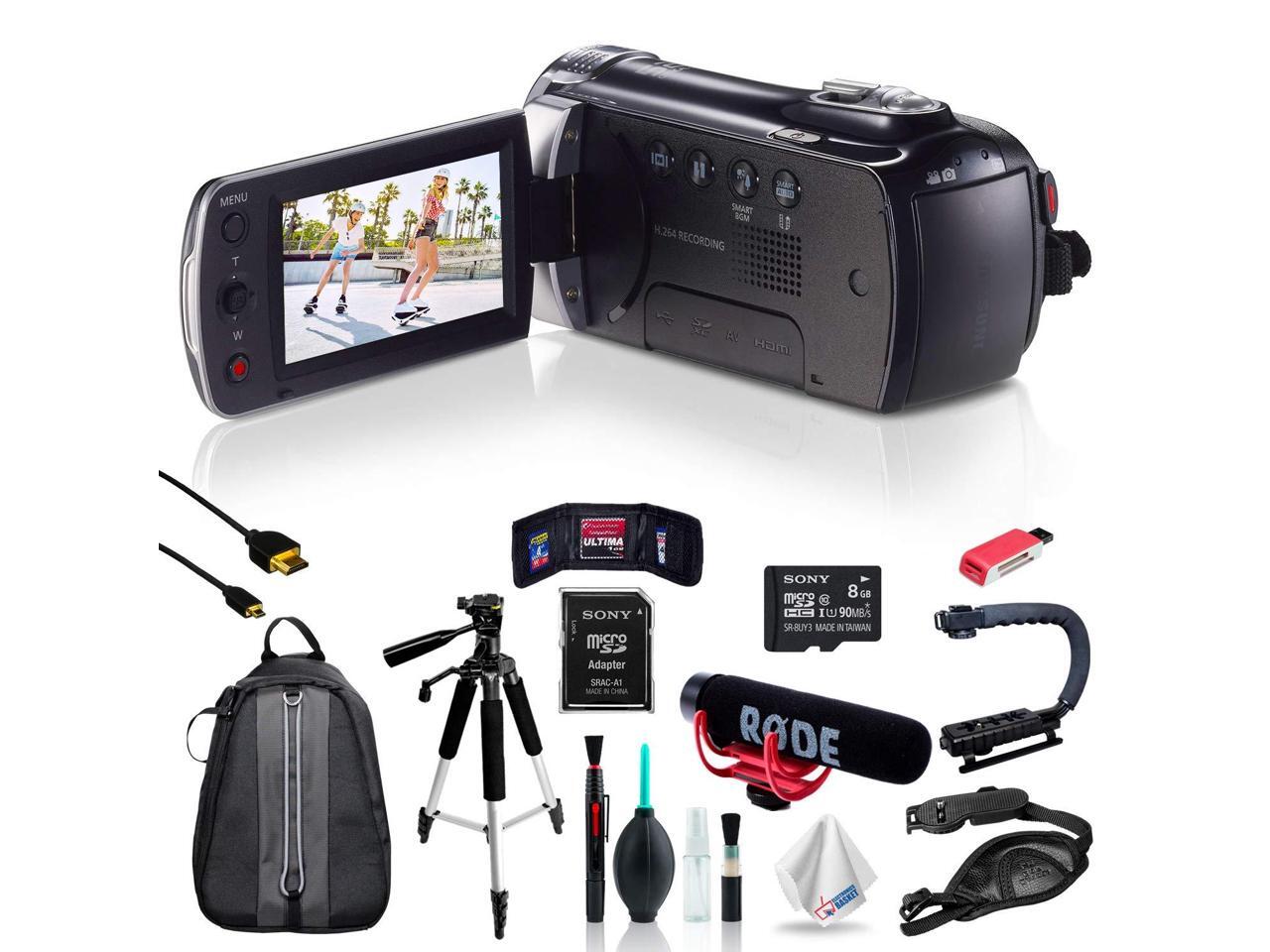 Samsung HMX-F90 Black Camcorder + 8GB mSDXC C10 Memory Card + Rode ...