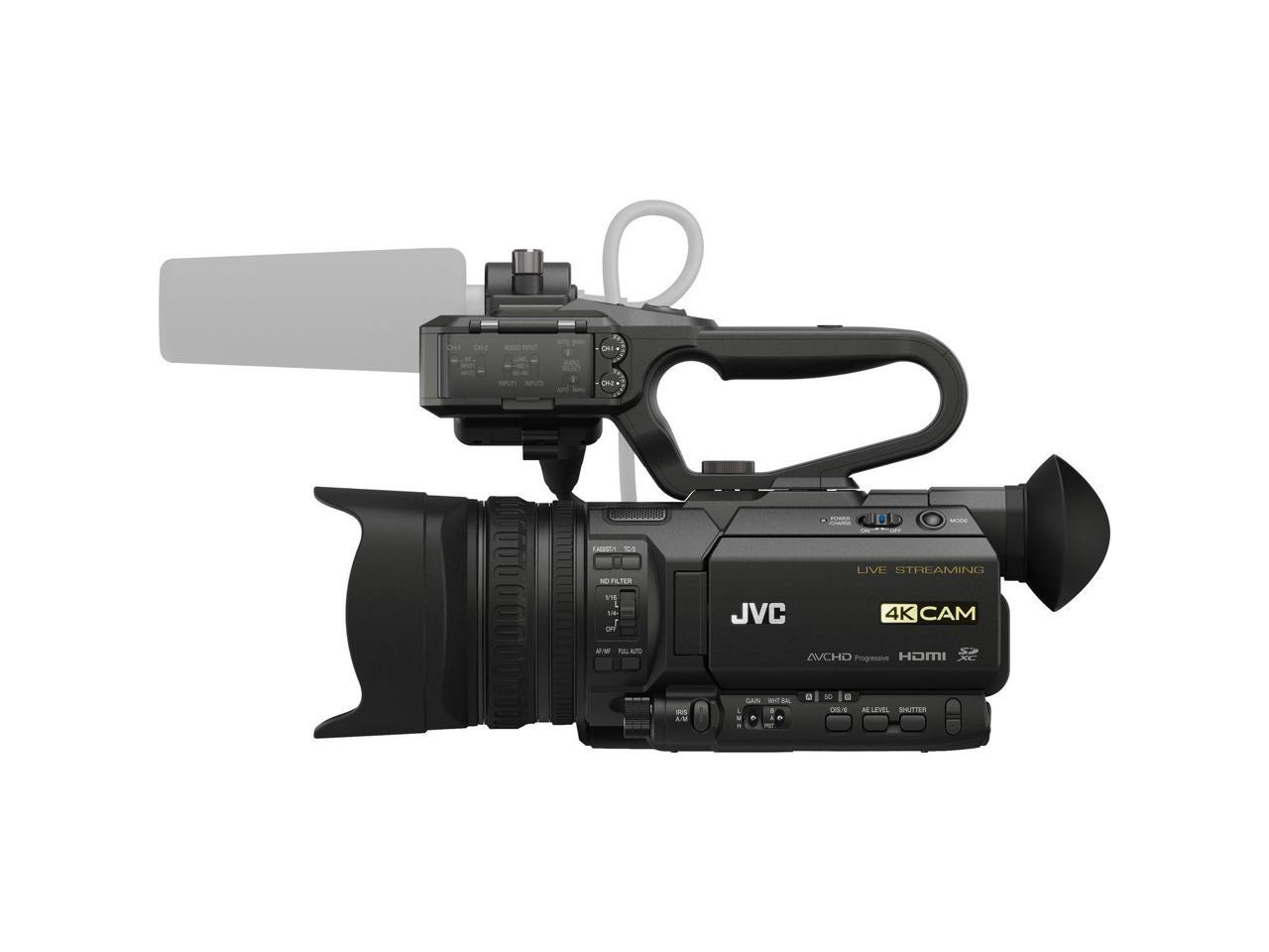 Refurbished: JVC GY-HM250 UHD 4K Streaming Camcorder with Built-in ...