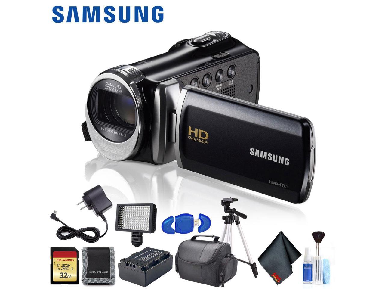 Samsung HMX-F90 HD Camcorder (Black) Ultimate Kit - Newegg.com