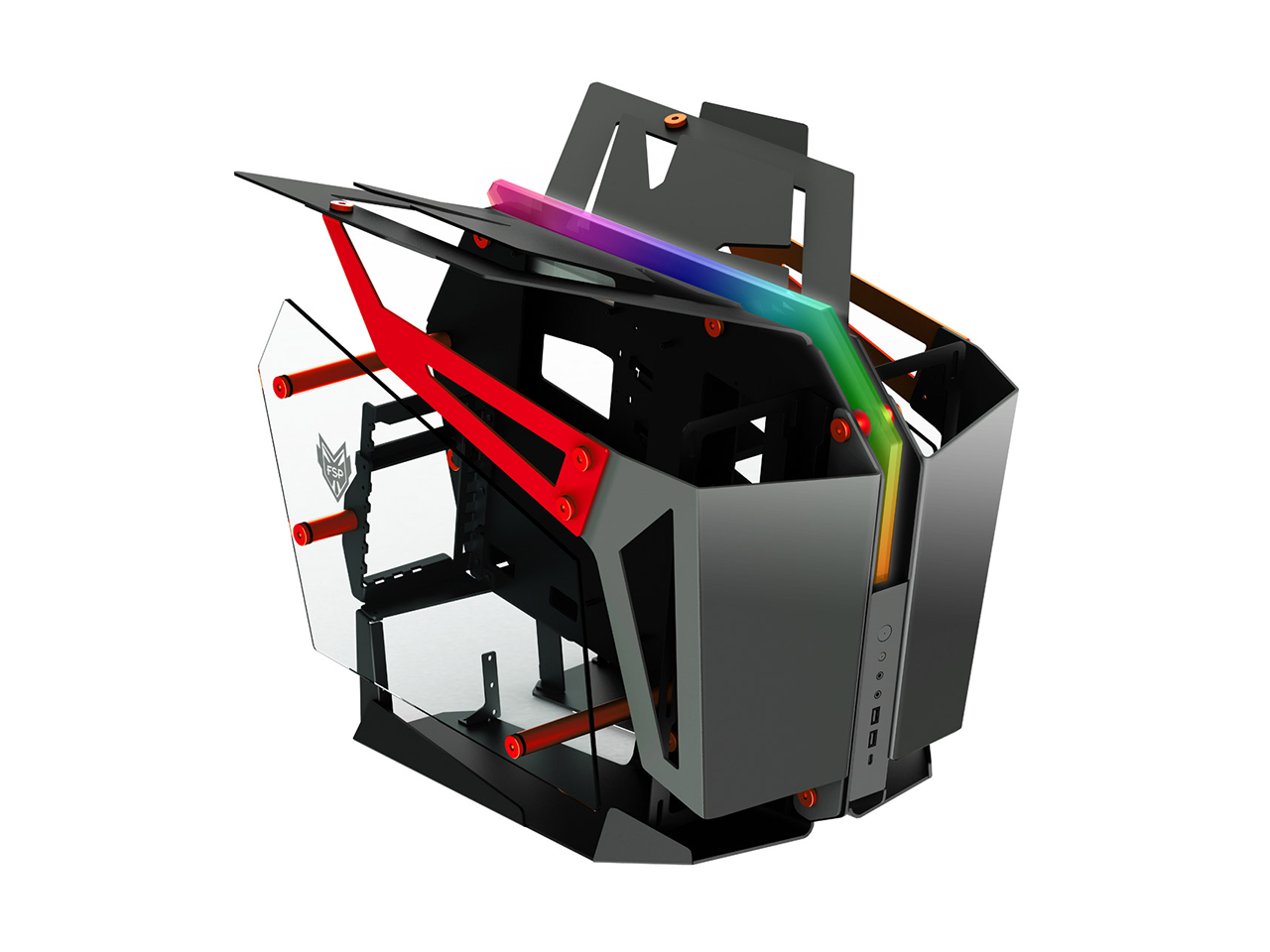 FSP Gaming / Streaming Case EATX / ATX / Mini- ITX, Dual-System, Open ...