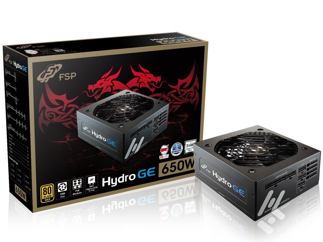 FSP Hydro GE 650W 80 PLUS Gold Certified Full Modular ATX12V / EPS12V ...