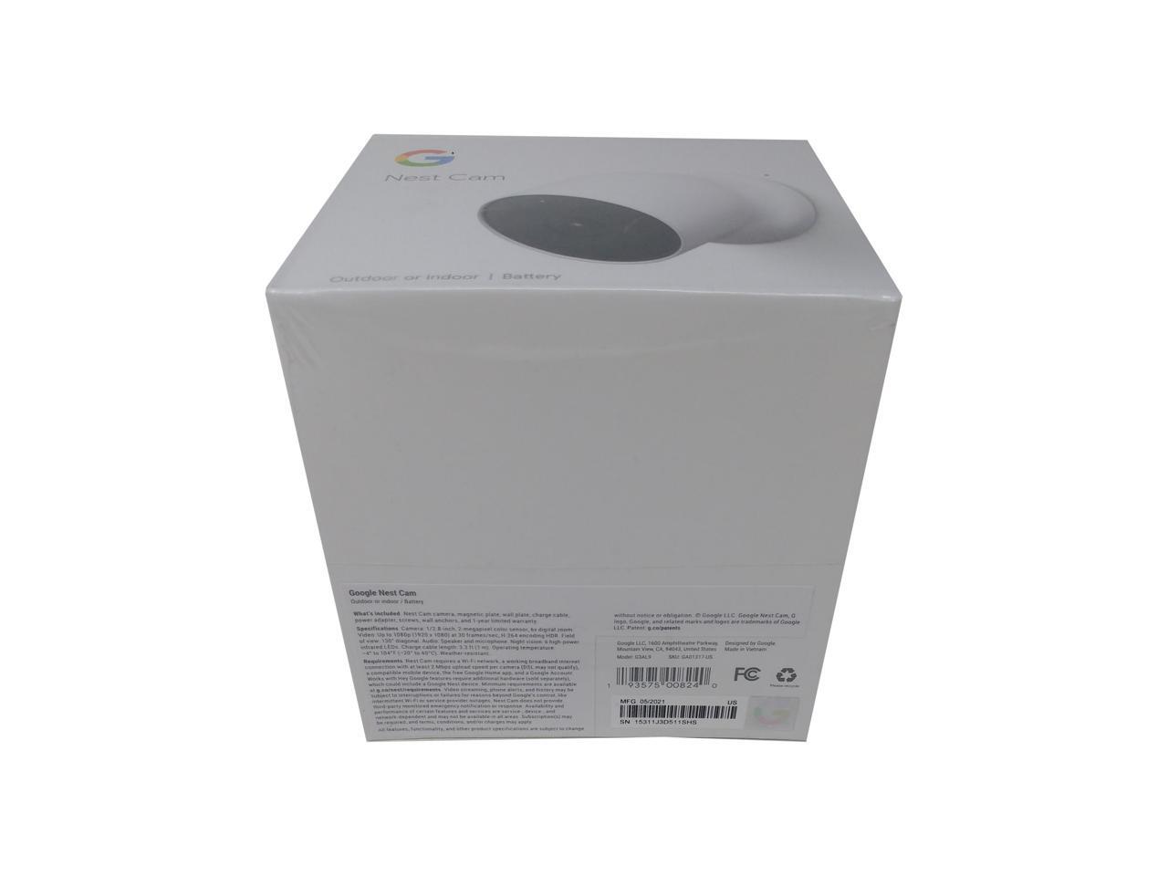 Google Nest GA01317-US Camera Battery Outdoor/Indoor 2-Way Talk IP54 ...