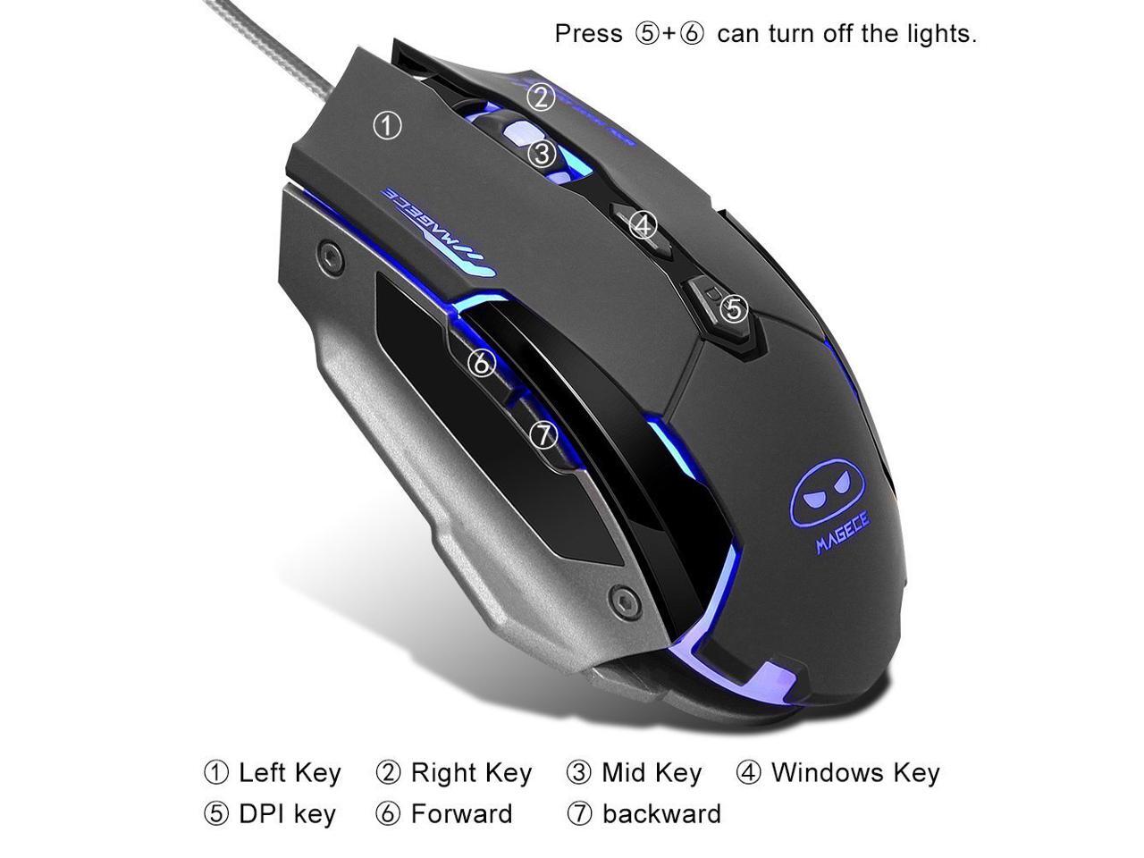 Magece G2 Gaming Mice 3200 DPI 6 Buttons Professional Ergonomic Gaming ...
