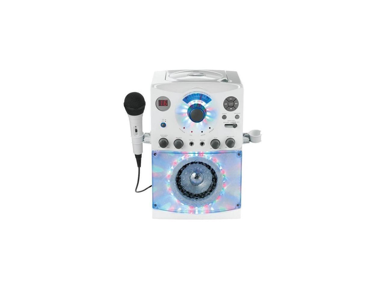 THE SINGING MACHINE SML385w Sound & Light Show Karaoke System (White ...