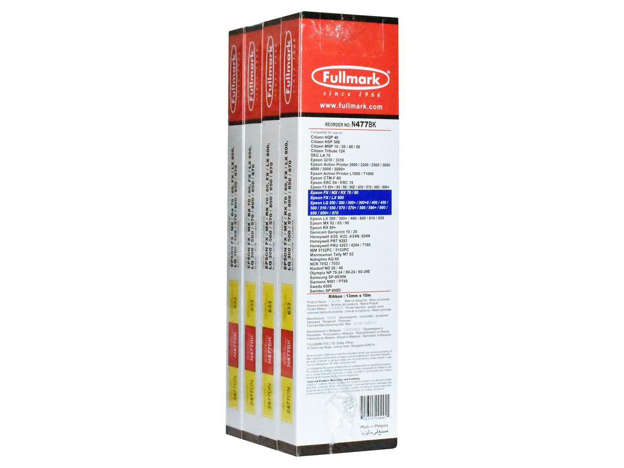 Fullmark N477BK High Density Nylon Printer Ribbon compatible ...