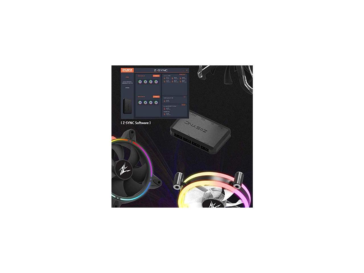 Zalman Z SYNC, ARGB Controller for Computer/PC ARGB Fans and Other RGB ...