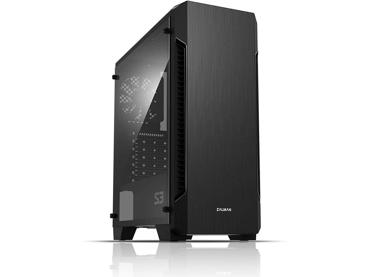 Zalman S3 ATX Mid Tower Computer PC Case, Pre-Installed One (1) x 120mm ...
