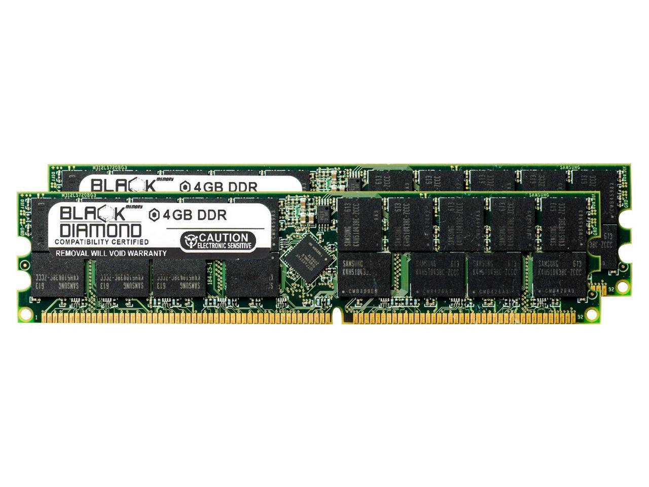 8GB Kit(2X4GB) DDR 400 (PC-3200) ECC Registered Memory 184-pin (2Rx4 ...