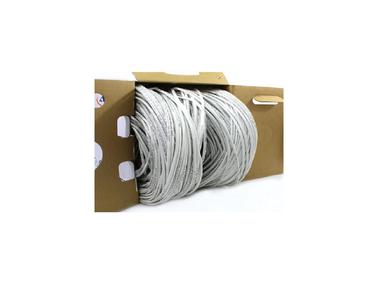 Elite Cat6e Plenum (CMP), 1000ft, 600MHz, 23AWG, U/UTP, Solid Pure Copper, UL Certified, Easy to ...
